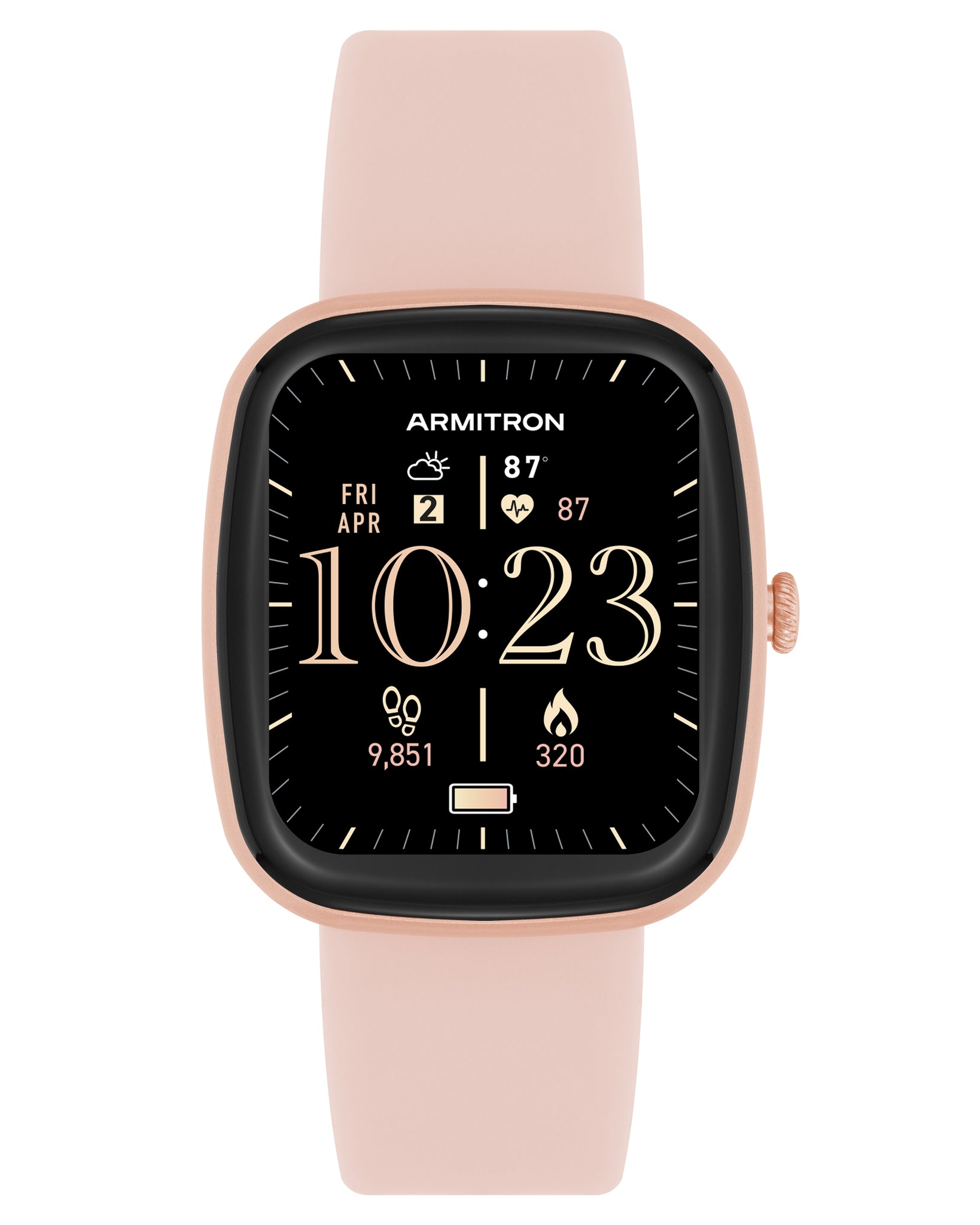 Lunar | 45mm, Blush Smooth Silicone