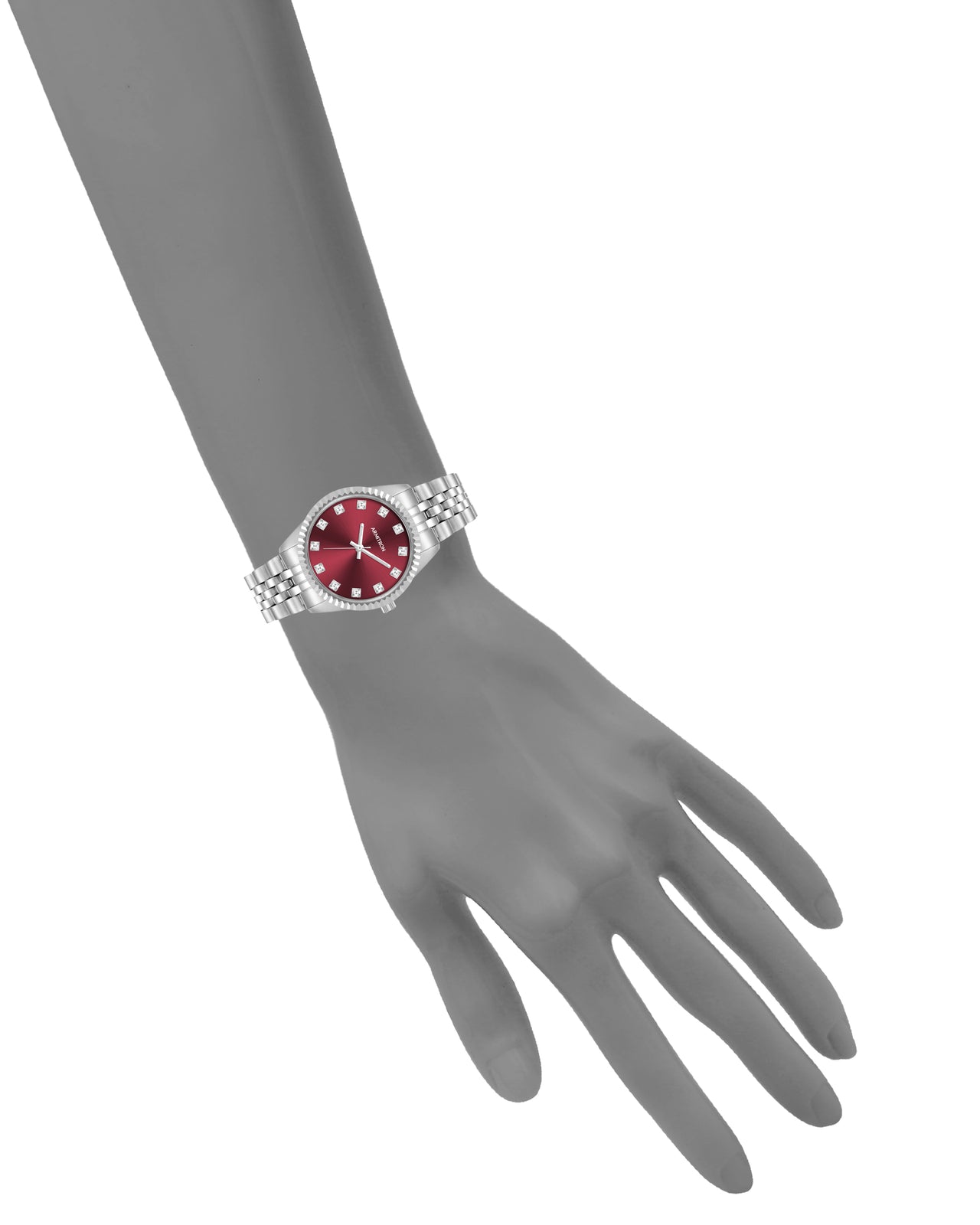 Constance™ | 36mm, Burgundy/Silver | Women's Watches by Armitron